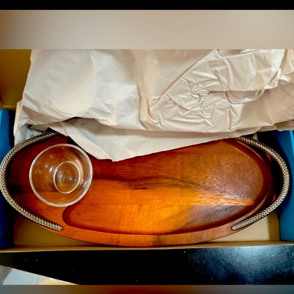 Nambe | Dining | Namb Braid Serving Board With Dipping Dish New In Box ...